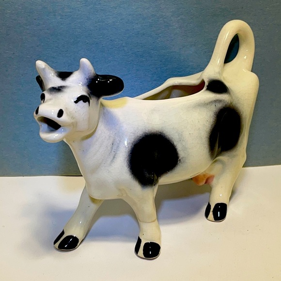 Cow Creamer | Dining | Vintage Mid Century Modern Porcelain Black And ...
